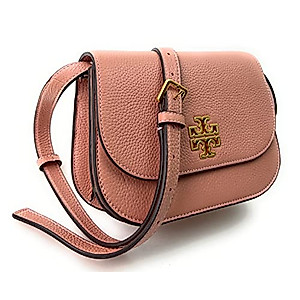 Tory Burch Britten Small Saddle Bag (Pink moon)
