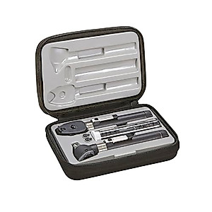 ADC Otoscope/Ophthalmoscope Diagnostic Set, Pocket Size, LED Lamp, 2.5V, Hard Case, Diagnostix 5110NL, Black