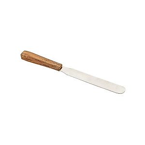 EISCO Palette Knife Spatula, 8" - Wooden Handle Flexible Blade with Parallel Sides- Eisco Labs