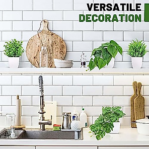 Der Rose 6 Packs Fake Plants Small Artificial Plants for Home Office Desk Bathroom Aesthetic Farmhouse Room Decor Indoor