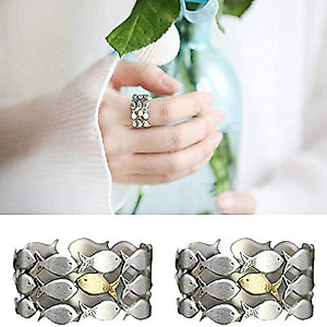 WSLI to My Daughter Swimming Against The Current Ring,Adjustable 2021 New Women's Stacking Opening Rings Finger Ring,Fish Pattern Vintage Jewelry Ring,Best Gift for Women and Girls (1Pc)