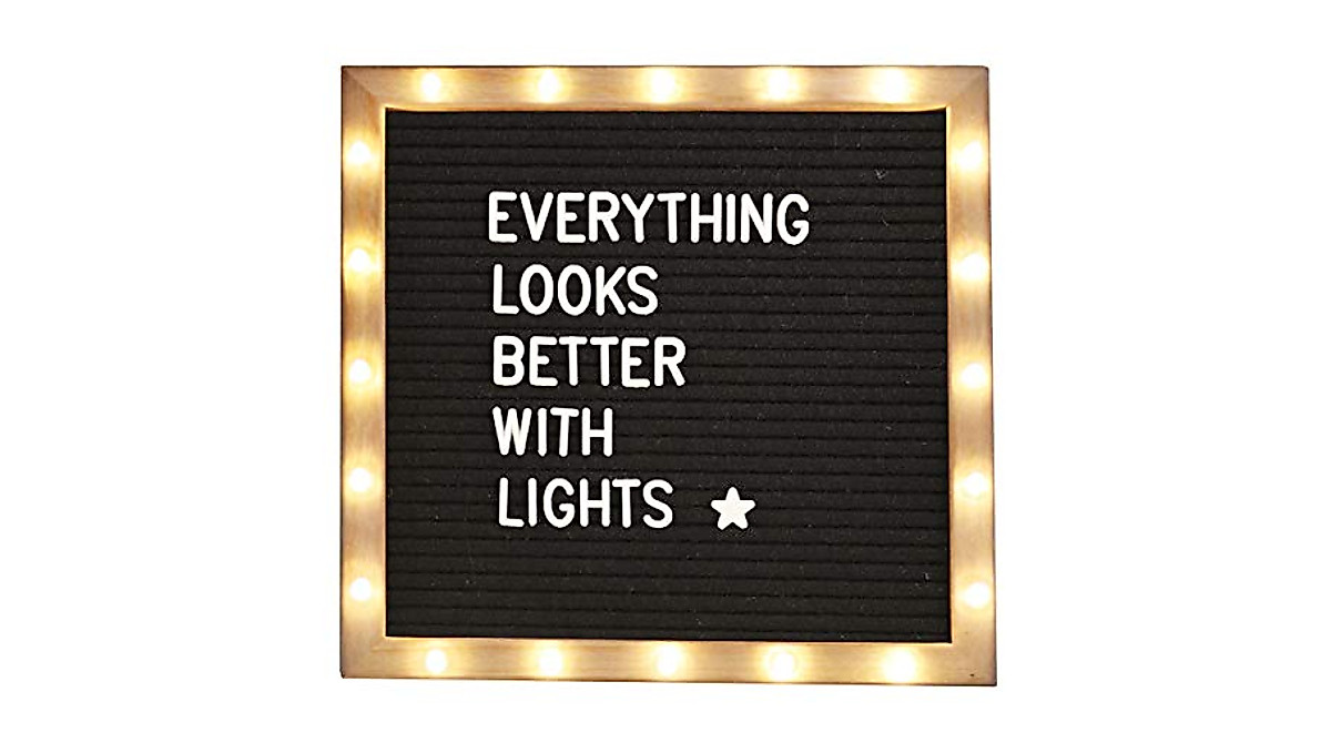 LED Lighted Letter Board with Stand & 340 Letters - Versatile & Stylish