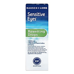 Contact Lens Solution by Bausch & Lomb, for Rewetting Soft Contact Lenses, 1 Fl Oz