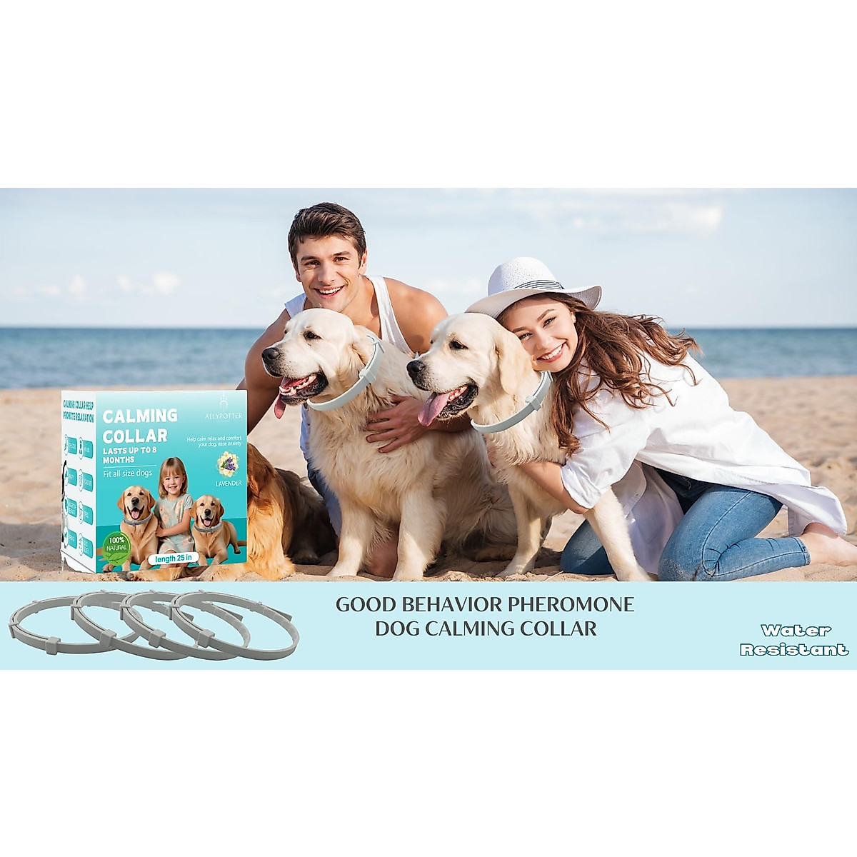 Calming Collars for Dogs, Dog Anxiety Relief, Calming for Dogs, Anxiety Collar for Dogs, Anti Anxiety for Dogs, Pheromone Collar for Dogs, DAP Collar for Dogs, Dog Stress and Anxiety Relief