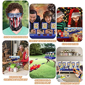 SWEMNED Digital Shooting Targets for Nerf Guns Practice Toy, Upgrade 5 Auto Reset 3 Game Mode Electronic Scoring, Ideal Fun Gifts Toys Age 5,6,7,8,9,10,11,12,13+ Year Old Kids/Boys/Girls, Blue, Large