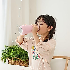 PILEUS INSULATED THERMOS WATER BOTTLE 12oz-14H Hot & 58H Cold, 7Layer Insulated Cap, Double Wall Insulation Vacuum Structure, Medical Grade StainlessSteel304(18/8) BPA-Free Tritan, Food Grade Silicone