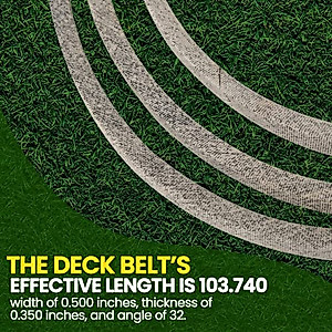 TonGass 42" Lawn Mower Deck Belt Compatible with John Deere Lawn Mower - Replaces Part Number GX20072 - Deck Drive Belt for Heavy-Duty Use - Compatible with 100 D100 E100 Series