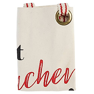 Mud Pie Best Teacher Ever Tote Bag, One Size, Off White