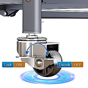 SAYZH 4-Tier Shelves, Foldable Metal Storage Shelves for Garage Plant Shoe Pantry Kitchen Microwave, Grey