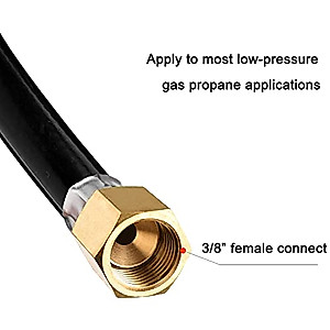 GCBSAEQ Propane Regulator and Y Splitter Hose 2FT for Low Pressure Blackstone/Weber/Kenmore/Brinkman Gas Grills Heater