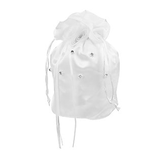 Veemoon Bride Handbag Bridal Handbag Bag White Pearl Bride Drawstring The Flowers Bridesmaid Handbag