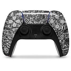 WraptorSkinz Skin Wrap compatible with Sony PS5 DualSense Controller Aluminum Foil (CONTROLLER NOT INCLUDED)