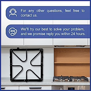 WB31K10034 Burner Grate Compatible with GE Gas Stove Range, 8.5 X 8.5 inches Grate Replacement Parts for General Electric Gas Stove Top Surface Grate Cast Iron Rack Set 4 Packs