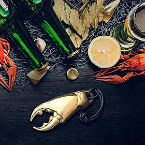 Crab Claw Beer Bottle Opener - Luxury Nautical Themed Gift for Kitchen Decoration - Gift for Wedding, Holidays, Fishermen, Beach Lovers.