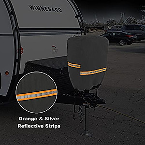 Electric Tongue Jack Cover Universal RV Electric Tongue Trailer Protective Cover Camper Accessories for Outside(14″H x 5″W x 10″D)