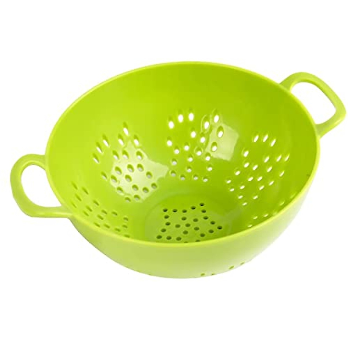 Meadow Lane Goods 6-Inch, 3 Cup Personal Colander With Dual Handles For Fruit & Vegetable Portion Control (1 Pack, Green)