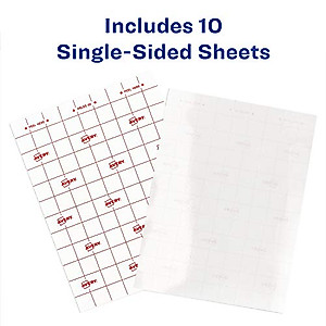 Avery Clear Laminating Sheets, 9" x 12", Permanent Self-Adhesive, 10 Sheets (73603)