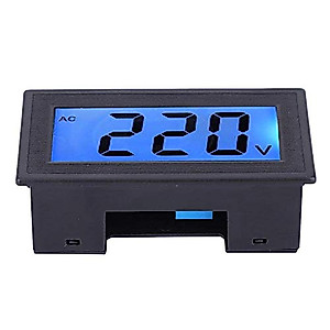 YB5135DB AC80-500V Two Wires Mini Digital Voltmeter Panel Two-Wire LCD Display Digital Volt Panel Meter Voltage Monitor Tester Gauge with Digital LCD Blue Backlight Display