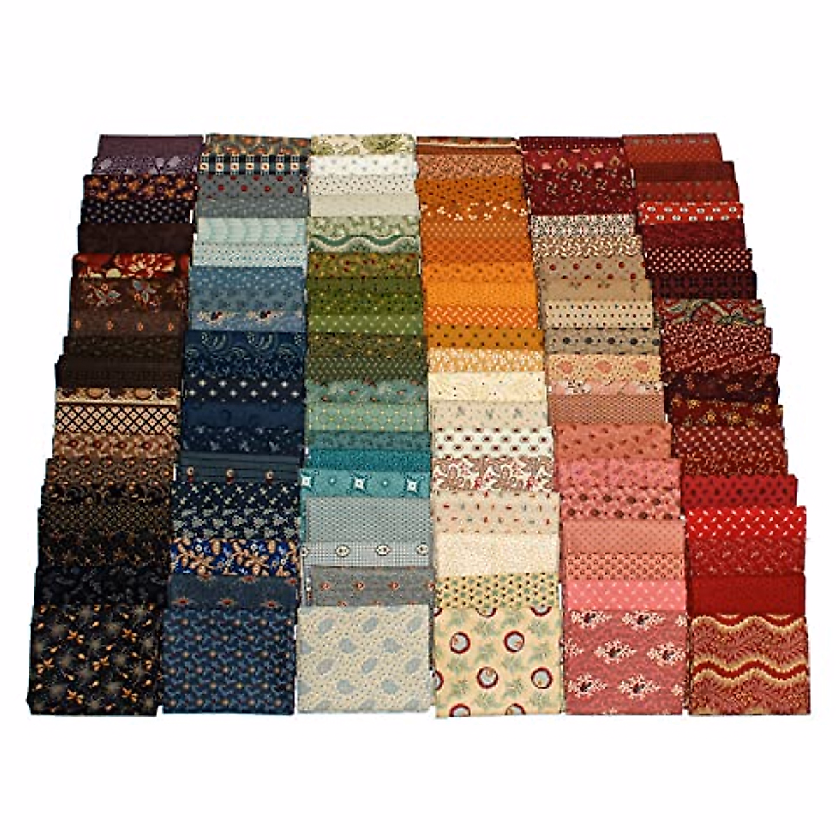 10 Fat Quarters - American Civil War Fat Quarter Bundle 1800's Historical Reproduction Quality Quilters Cotton Fabrics FQs M22801c