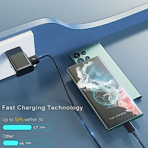 Android Phone Charger Type C Charger with 10 FT C Charger Cable Fast Charging for Samsung Galaxy S10/S10e/S10+/S9/S9+/S8/S8+/S23/S22/S21 Ultra/S20/Note 20/Note 10/Note 9/8/Z Flip 3/A03s/A02s, 2Pack