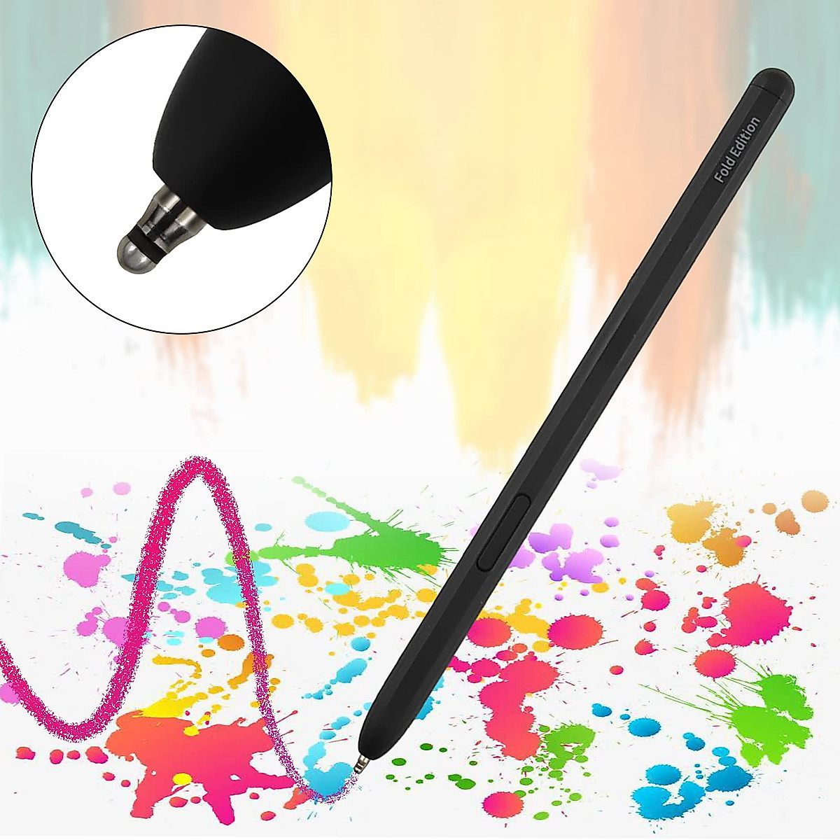 Stainless Ball Pen Tips Replacement Compatible with Samsung Galaxy S Pen Fold Edition Stylus Pen, No Wear Out Z Fold 4/3 Backup Pencil Nibs,2 Pcs