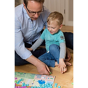 MOBI Kids Fun Math Games for Kids 4-8 - Addition & Subtraction Math Tile Card Games - Educational Math Game in a Classic Crossword Grid - Kids Game Using Numerical and Math Function Tiles