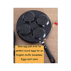 NINGVIHE Egg Pan,Non Stick Frying Pan,Skillet Pans for Cooking,Multi Egg Cooker Pan for Breakfast,Safe Non-stick Coating(Round)
