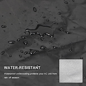 KLOLKUTTA Mini Split Air Conditioner Covers for Outside Units, Rectangular A/C Condenser Cover for Outdoor Compressor Defender with Vent Hole Fits Up to 37.8 x 16.5 x 32.6 Inches