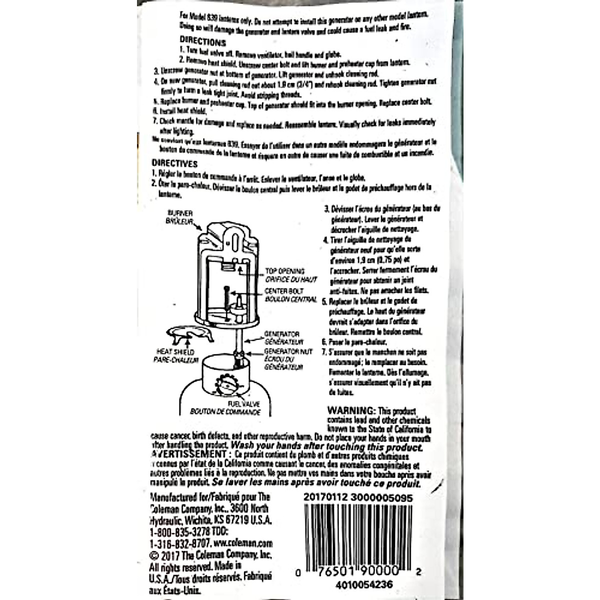 Coleman 3000005095 Kerosene Lantern Fuel Generator