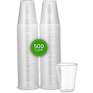 PLASTICPRO plastic Cups 5 oz Disposable Clear Beverage Tumbler (500 Count)