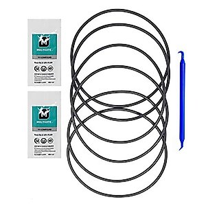 Kinetic Wares 151122 Oring Compatible with Big Blue, Pentek Pentair O-Ring OEM Size 6 Pcs w/Dow Molykote 111 O-Ring Lubricant and Scratch Free O-Ring Pick