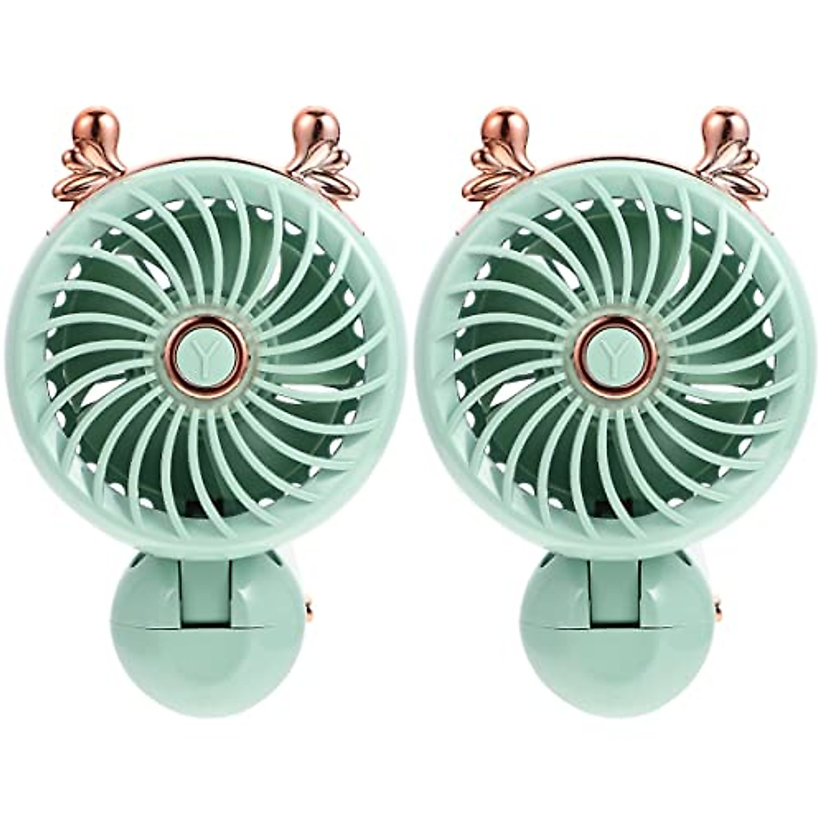 TENDYCOCO Handheld Fan 2sets Cartoon for Outdoor Hand Portable Functional Charging Cooling Multi- Small Women Fan Lightweight Desktop of Pocket Fans Multifunctional Men, Desk Portable Fan