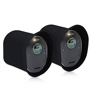 kwmobile 2X Skin Compatible with Arlo Ultra/Arlo Pro 3 / Pro 4 - Silicone Security Camera Case Outdoor CCTV Cover - Black