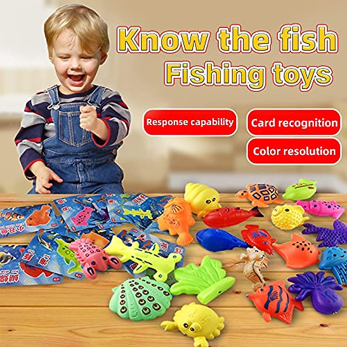 Magnetic Fishing Fun Children's Water Game 321OU Fun Billiard Toy-can be Used in Children's Swimming Pools, or Bath Toys for Children Aged 3 to 5, Outdoor and Indoor Carnivals (Large)