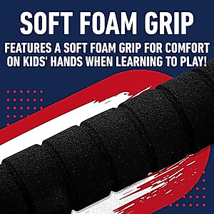 Franklin Sports Atlanta Braves Foam Bat & Ball Set - 21" Soft Jumbo Team Baseball Bat and Ball Team Logo - MLB Official Licensed Product