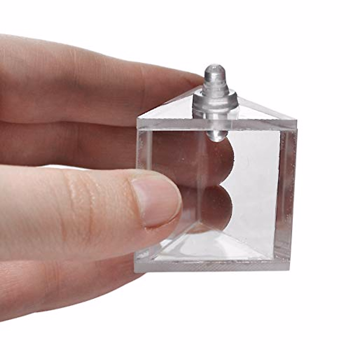 Hollow Acrylic Prism & Stopper, 1.5 Inch - Great for Studying Snell's Law of Refraction - Eisco Labs