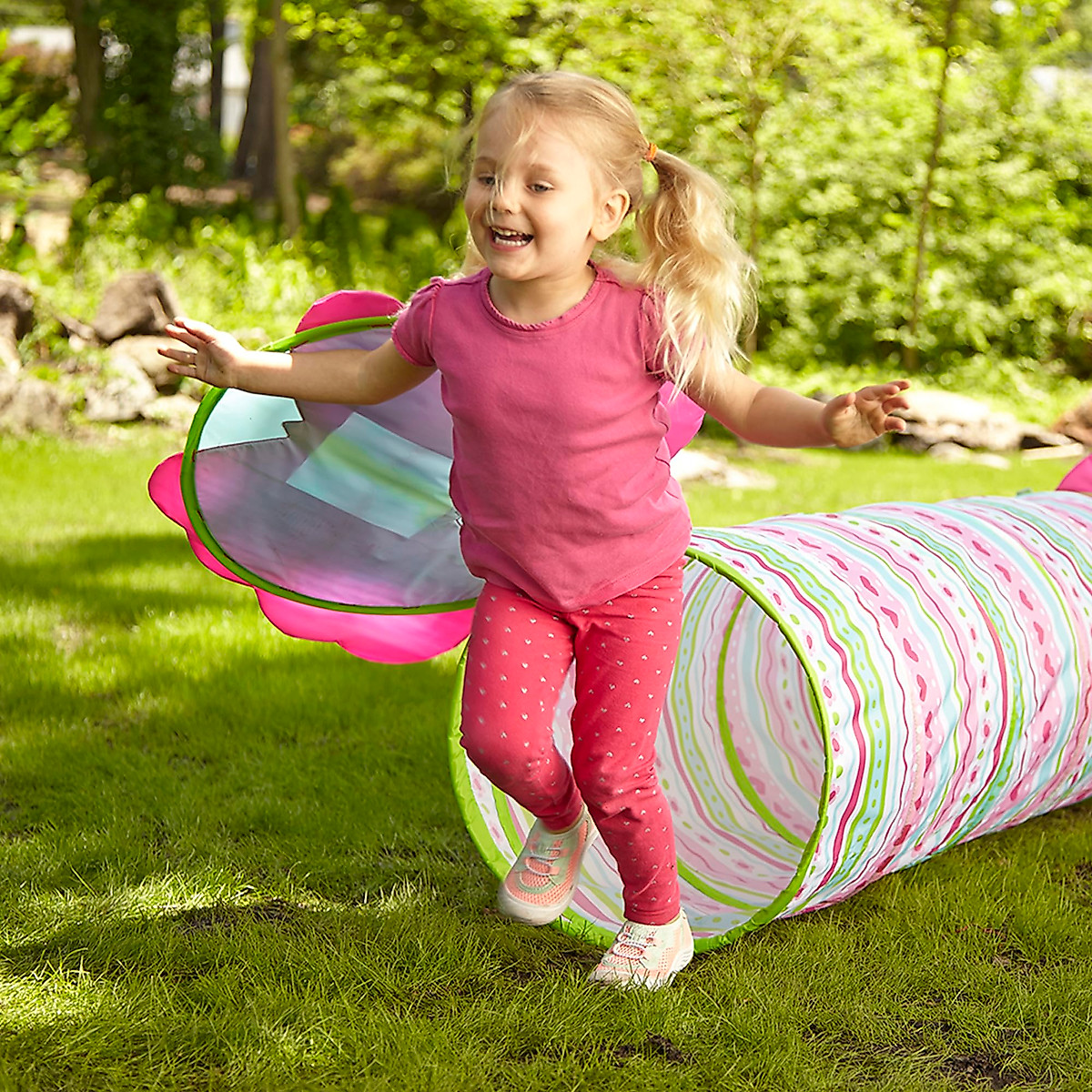 Melissa & Doug Sunny Patch Cutie Pie Butterfly Crawl-Through Tunnel (E-Commerce Packaging) - Indoor Outdoor Baby Tunnel Crawl Developmental Activity Toy