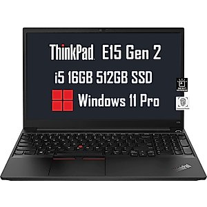 Lenovo ThinkPad E15 Business Laptop (15.6" FHD IPS, Intel Quad-Core i5-1135G7 (Beats i7-10510U), 16GB RAM, 512GB PCIe SSD), Backlit Keyboard, Fingerprint, HD Webcam, Thunderbolt 4, WiFi 6, Win 11 Pro