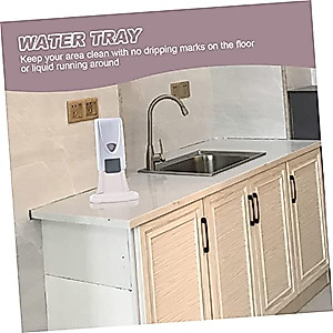 Cabilock 1pc Water Tray Household Dispenser Tray Soap Dispenser Drip Catcher Dispenser Stand Shower Containers Drip Tray Wall Foam Soap Dispenser Plastic Drip Tray White Dripper Automatic