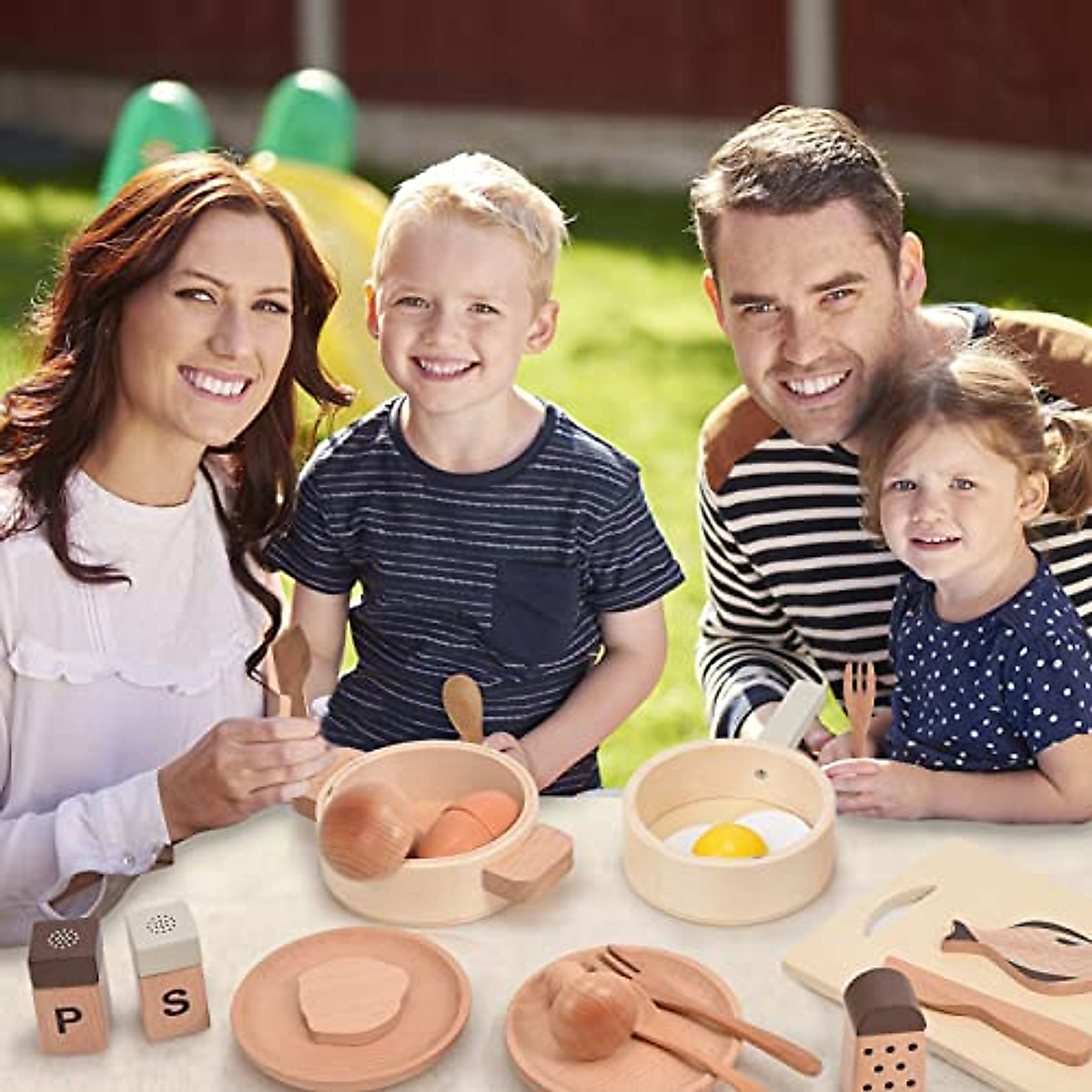 Atoylink Play Kitchen Accessories Wooden Toys Pots and Pans for Kids 23Pcs Montessori Kitchen Pretend Play Food Cooking Set for Toddler Boys Girls Age 2 3 4 5 Birthday Gifts