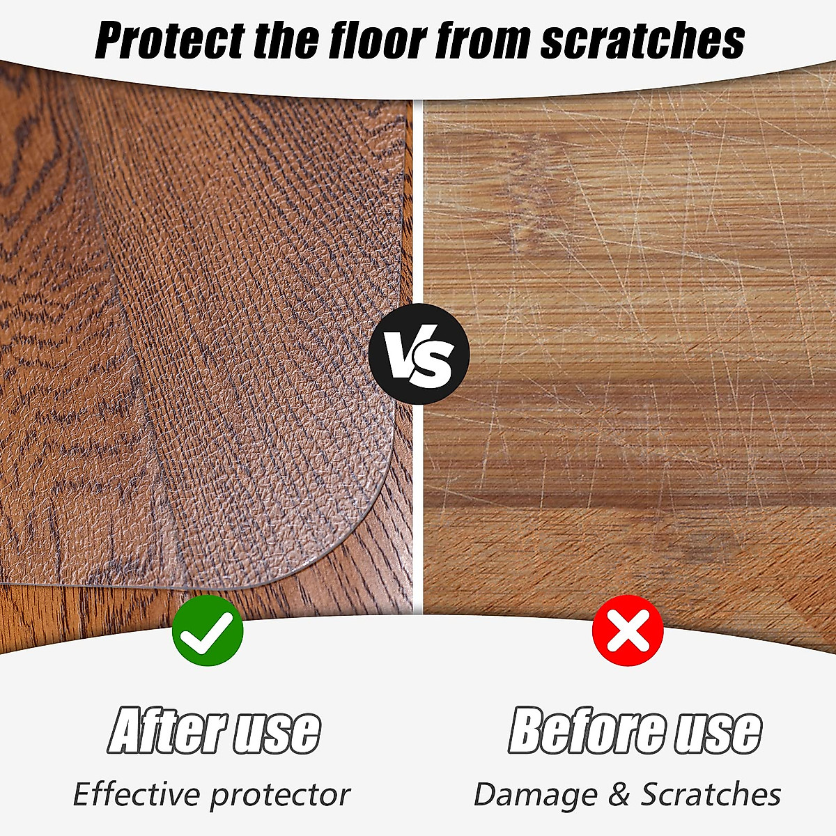 Sycoodeal 1/12 Inch Extra Thick Transparent Clear Office Chair Mat Heavy Duty Floor Protector Chair Mats for Rolling Chairs 48" x 36"