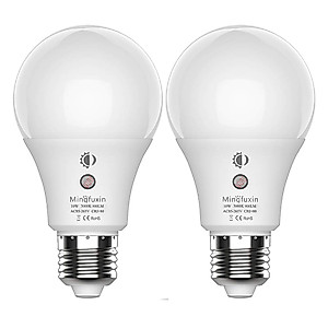 Mingfuxin Dusk to Dawn Light Bulbs 75W Equivalent, Auto on/Off Sensor Porch Light, LED Light Bulbs Smart Sensor Lighting Lamp 10W E26/E27 for Patio Garage Garden Light 3000K