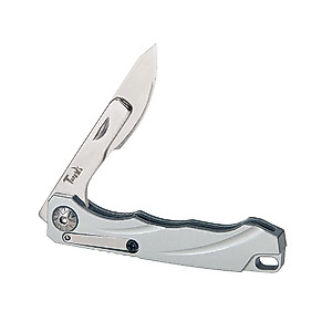Tungyi Daily Pocket Folding Utility Knife with 10 Replaceable Quick Change Blades, Ultra Compact and Lightweight (Grey)