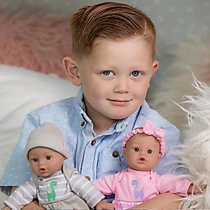 Adora Amazon Exclusive Sweet Babies Collection, 11” Soft and Cuddly Girl Baby Doll | Machine Washable, Birthday Gift For Ages 1+ - Baby Girl Dino