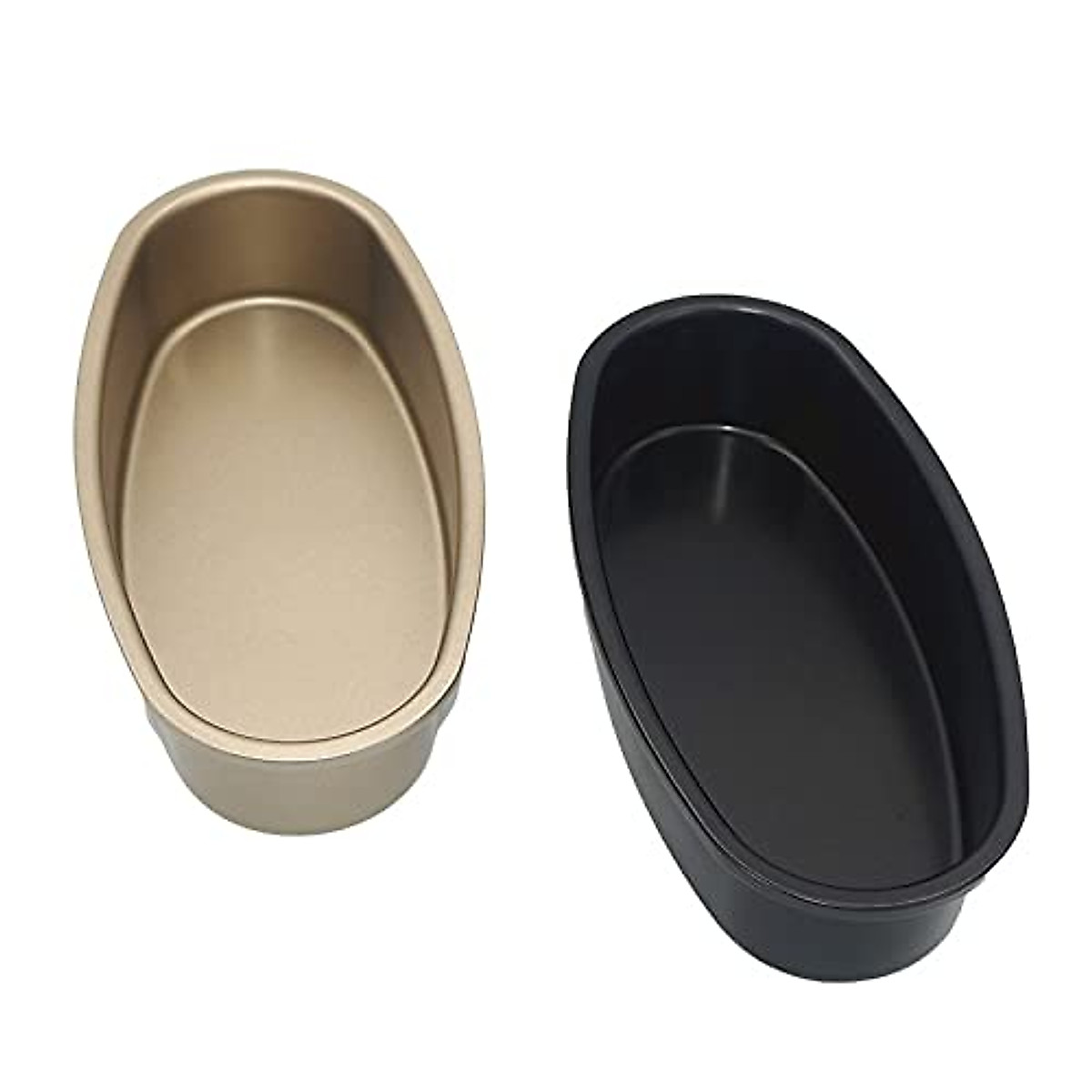 BaRdzo Oval Shape Cake Carbon Steel Non-Stick Loaf Bread Pastry Tray Gold Black Thickening Kitchen Bakeware Tools Baking Pan (Color : Gray)