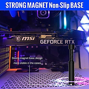 Aivalas GPU Support Bracket, Graphics Video Card Brace with Height Adjustable, Anti Sag Holder for Universal Graphics Card Sag, GPU Stand with Magnet and Rubber Pad