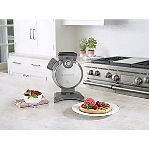 Mini Belgian Waffle Maker by Cuisinart, Vertical Mini Waffle Iron, Silver