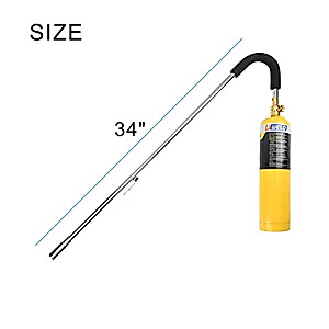 CAMPFIRE Propane Torch Weed Burner Propane Weed Torch with Turbo Trigger Push Button Igniter,Garden Torch for Weeds for Roof Asphalt,Ice Snow,Road Marking,Charcoal