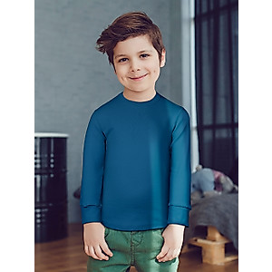 Cooraby 6 Pack Girls Boys Athletic Performance Long Sleeve Shirt Tops Kids Thermal Stretch Undershirt Moisture Wicking Top