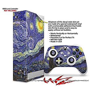 WraptorSkinz Skin Wrap compatible with the 2020 XBOX Series S Console and Controller Vincent Van Gogh Starry Night (XBOX NOT INCLUDED)